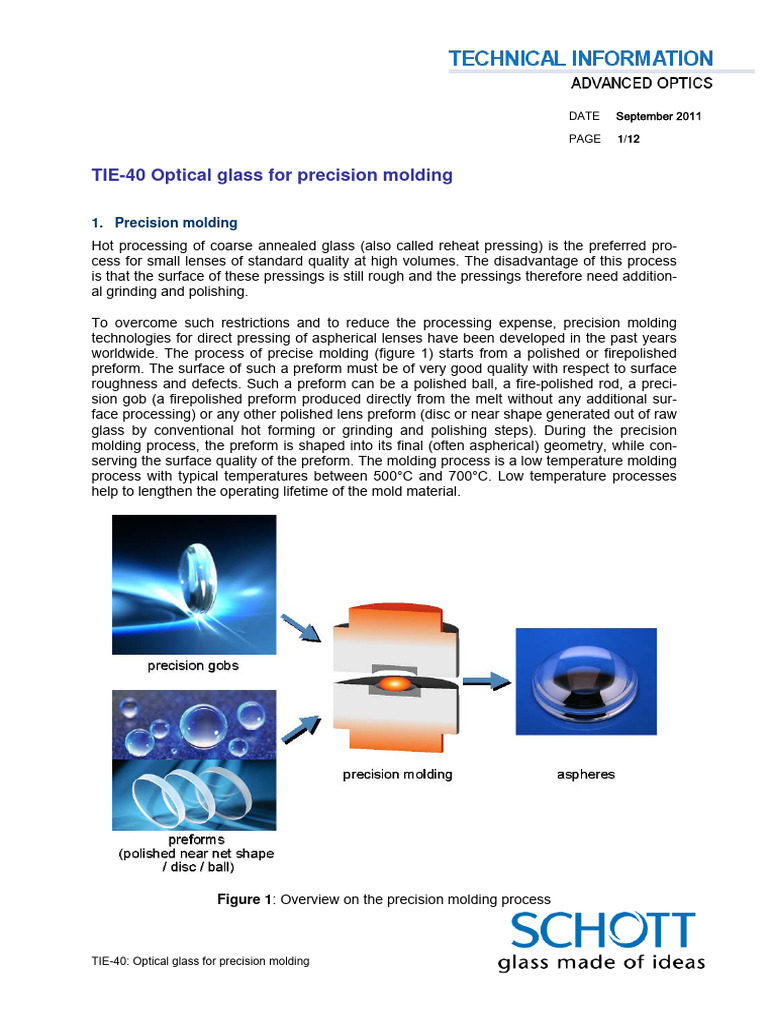 TIE40-Optical Glass For Precision Molding | Download Free PDF | Optical ...