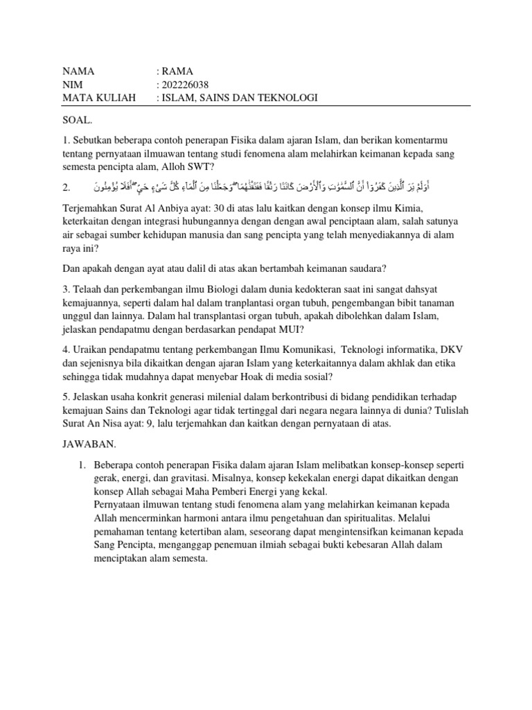 Rama 202226038 Sif Islam Uas2024 | PDF