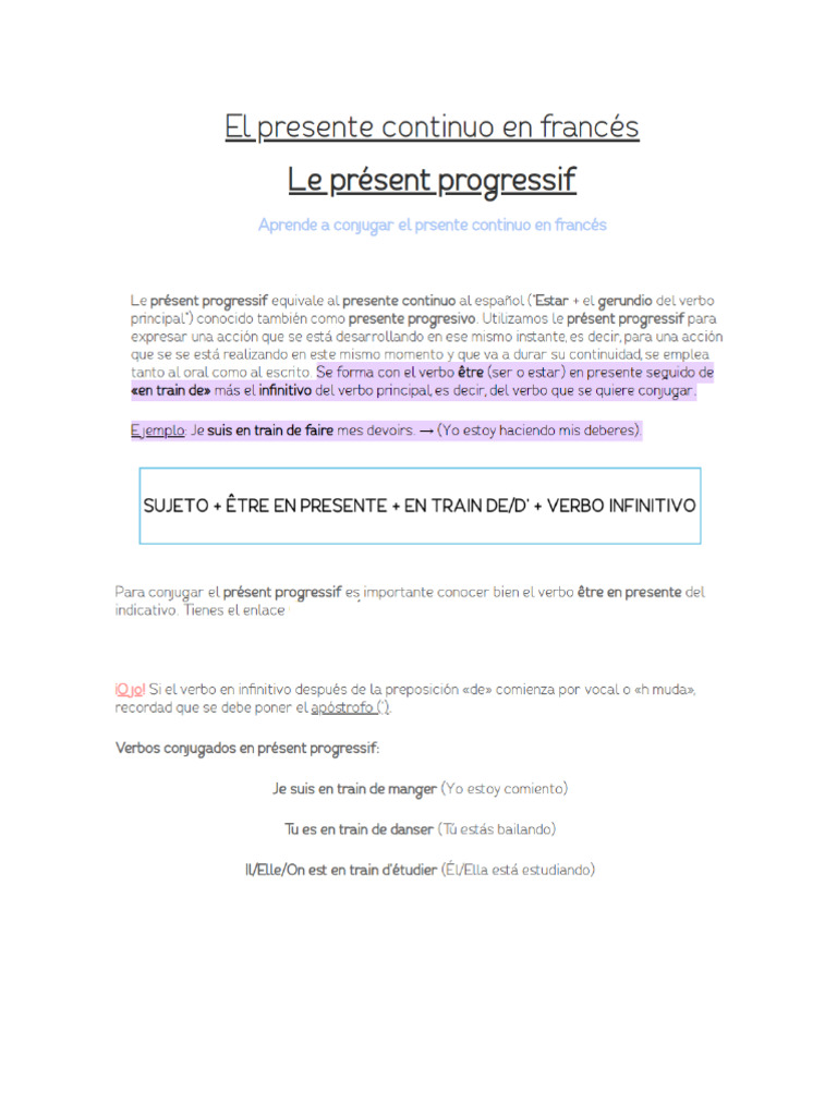 Presente Progresivo | PDF