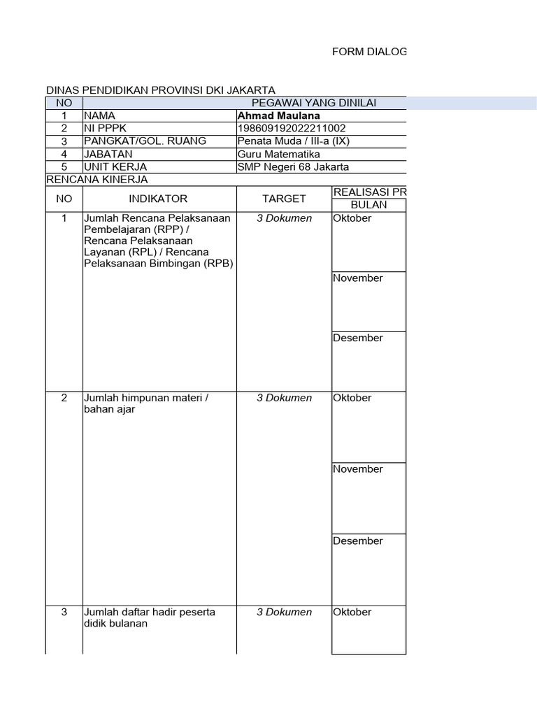 Dialog Kinerja p3k (Ahmad Maulana) | PDF | Karier & Perkembangan