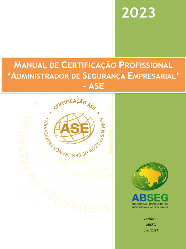 Manual de Certificação ASE 2023 | PDF | Segurança de computadores ...