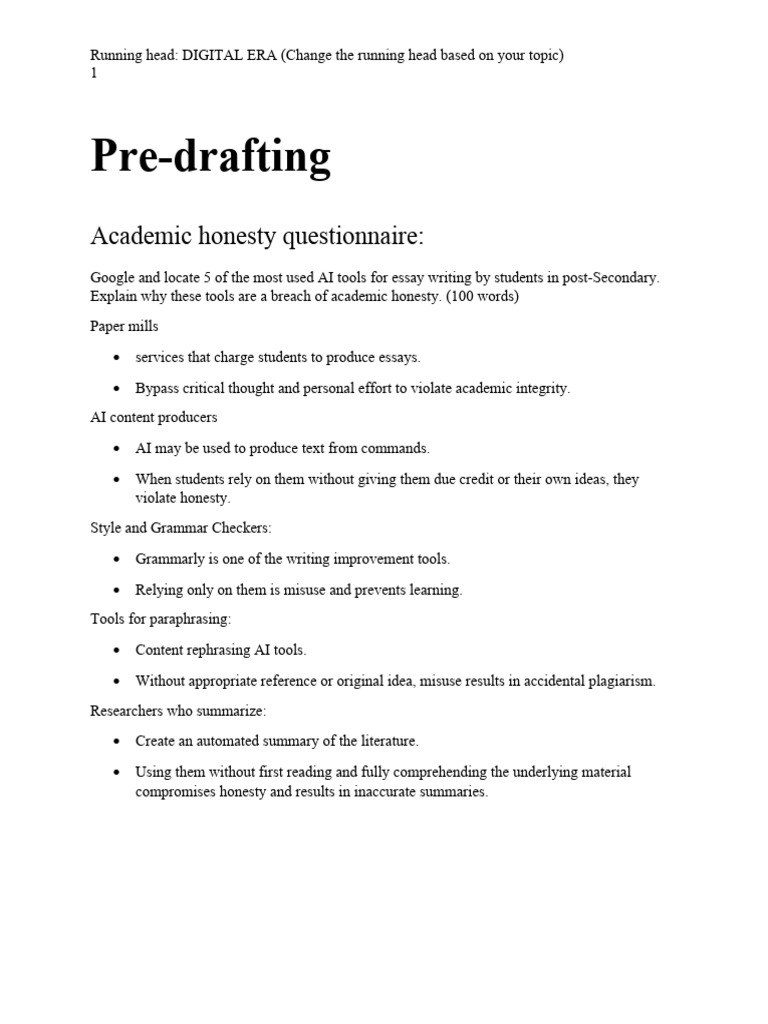 Project 1 Draft Template | PDF | Academic Dishonesty | Plagiarism