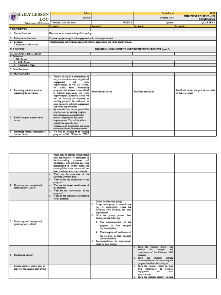 PPG Q2 Week8 | PDF | Learning | Empowerment