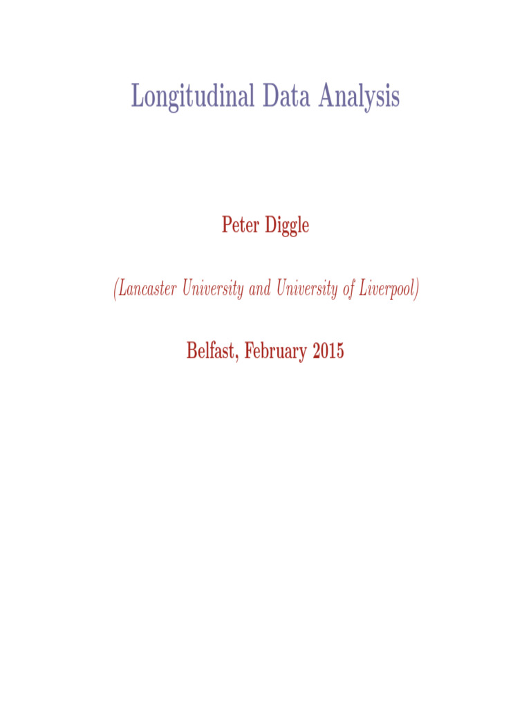Belfast Lectures | PDF | Regression Analysis | Statistical Models