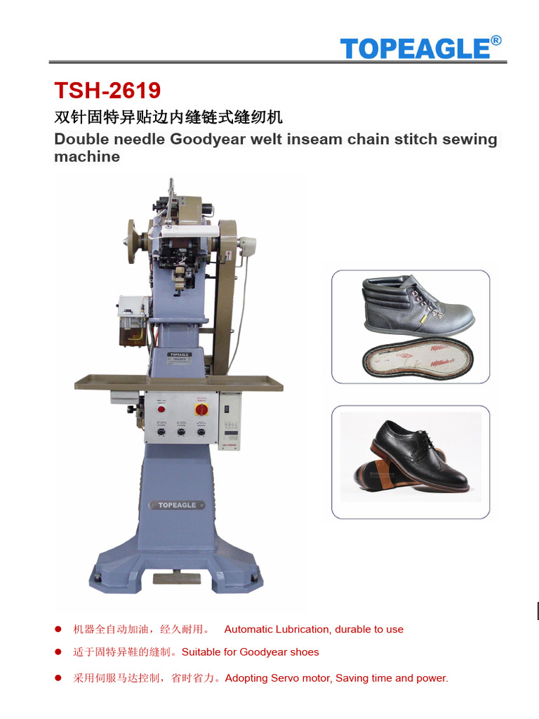 Goodyear Shoes Welt Stitching Machine) | PDF