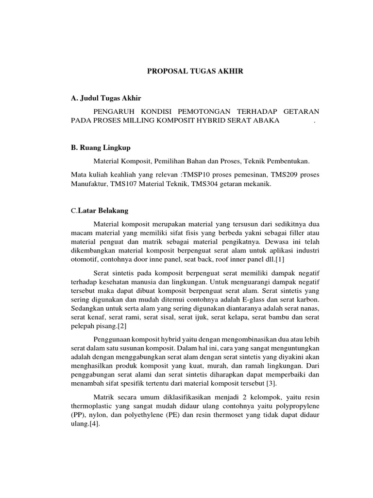 Proposal Tugas Akhir. | PDF