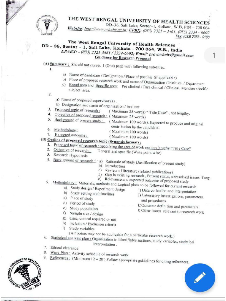 Synopsis Format | PDF