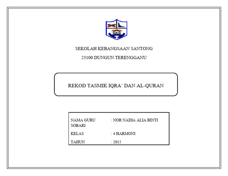 COVER Rekod Tasmik | PDF