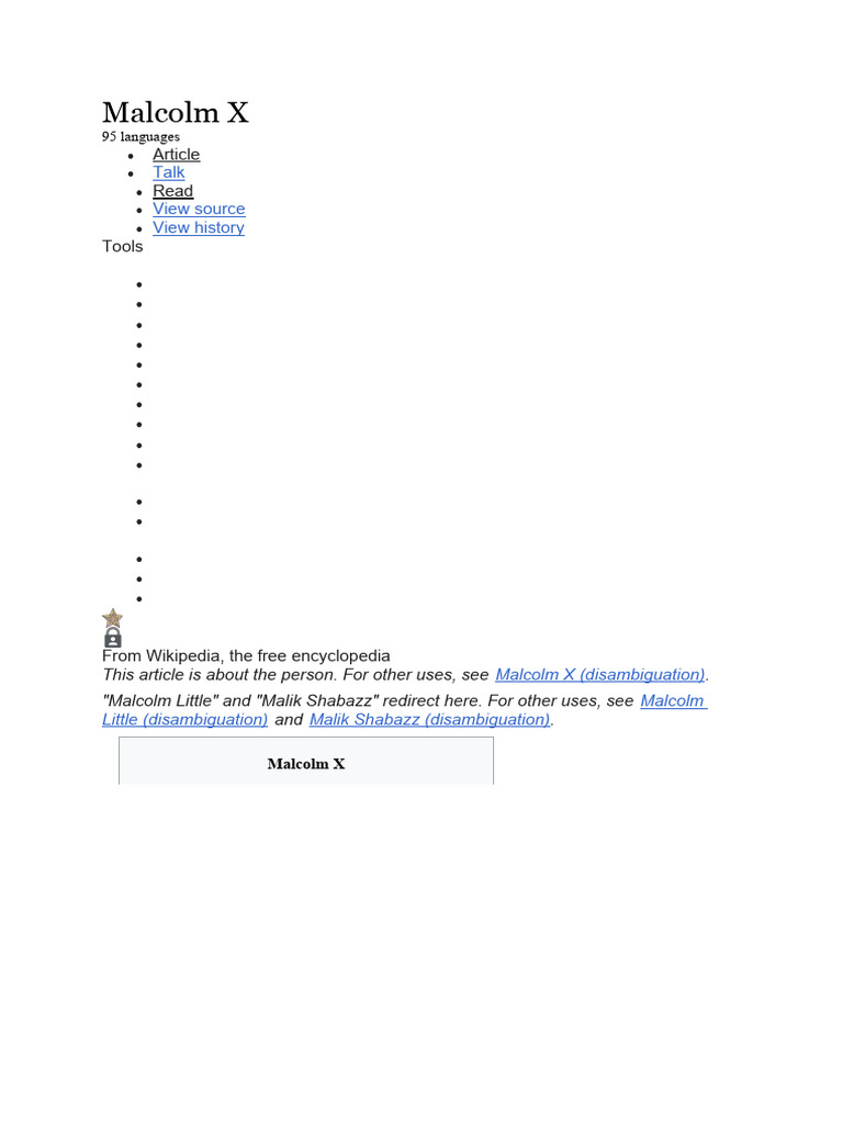 Malcolm X | PDF | Malcolm X