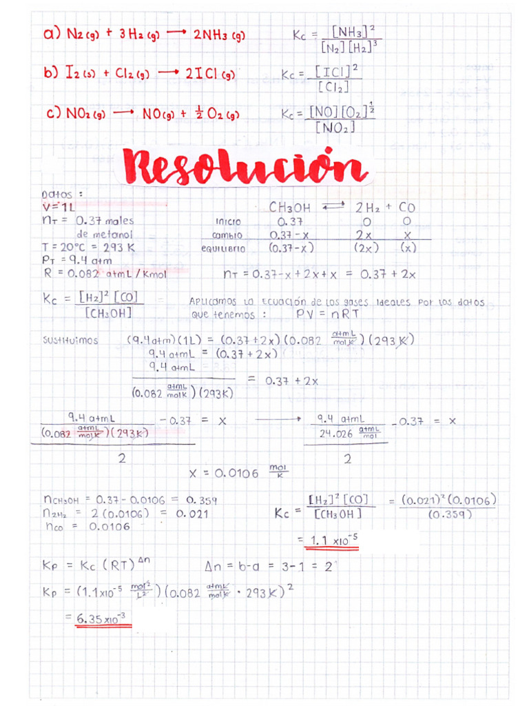 Ejercicios KC y KP | PDF