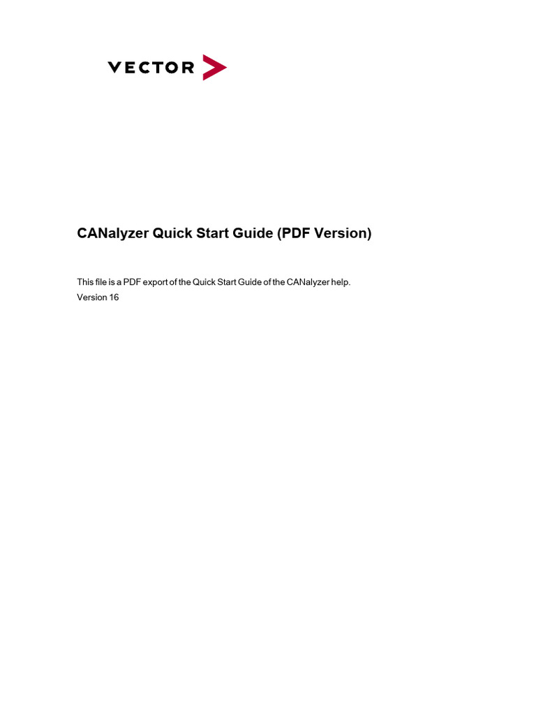 CANalyzer Quick Start Guide PDF | PDF | Data | Information