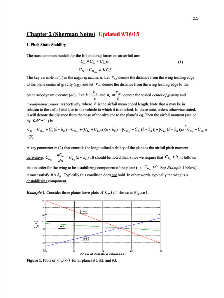 Airfoil Pitch Stability Analysis | PDF | Aerodynamics | Aerospace Engineering
