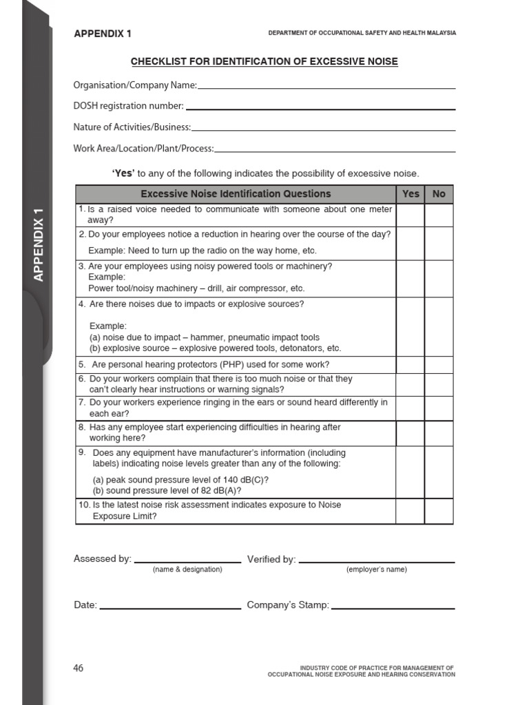 Noise Checklist Bi | PDF | Noise | Acoustics