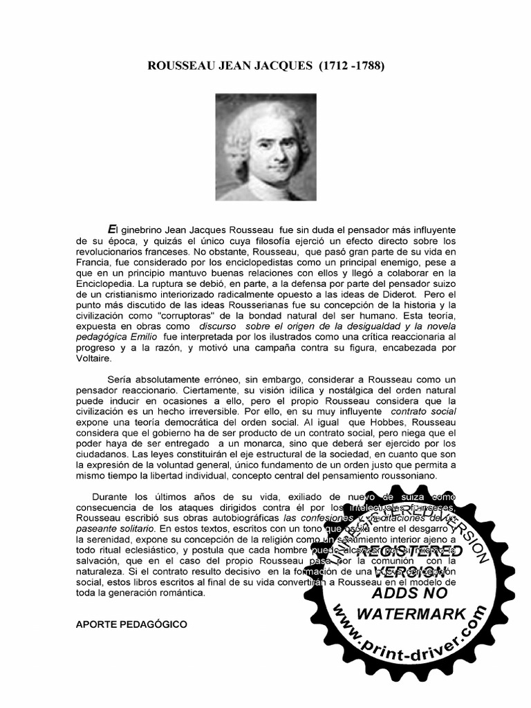Rousseau Jean Jacques | PDF