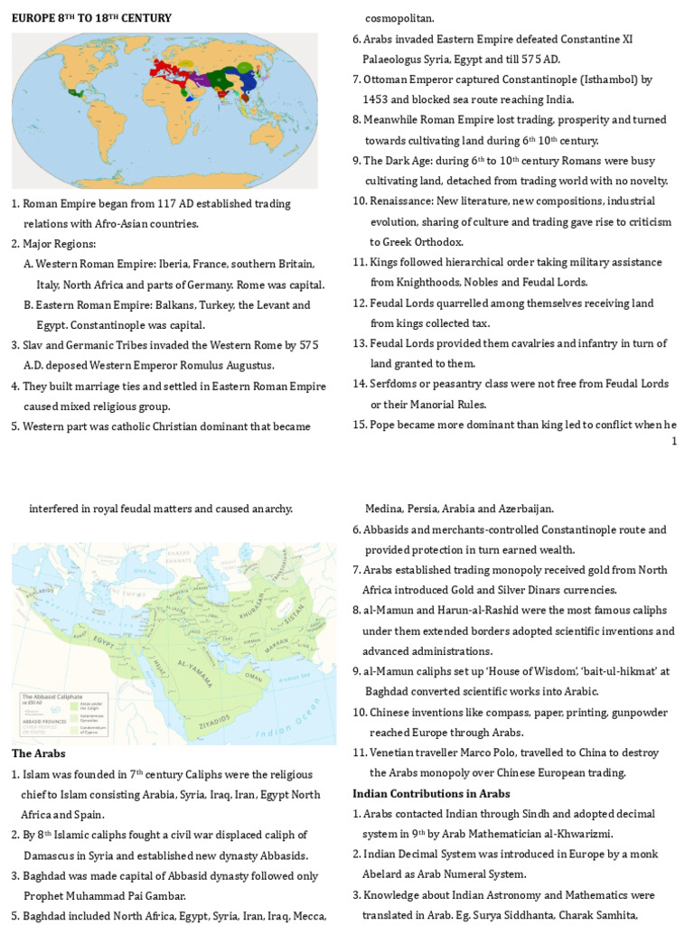 Medieval Roman, Arabs, China South East Asia | PDF | Arabs | Byzantine ...