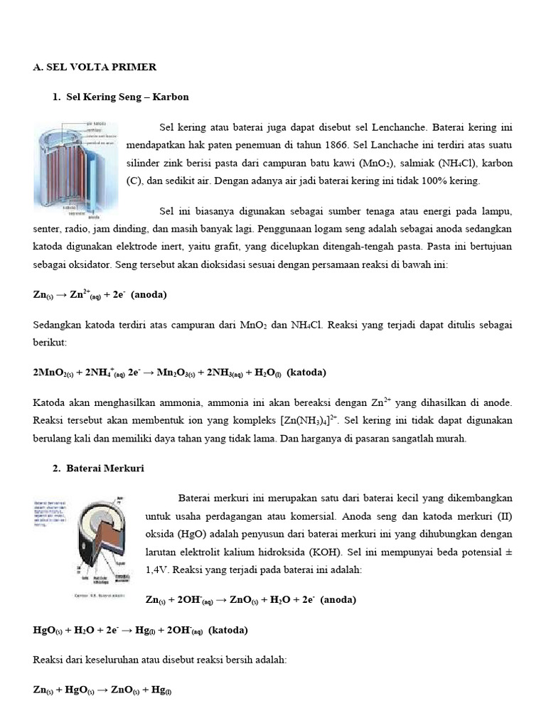 Makalah Penerapan Sel Volta Dalam Kehidu | PDF | Sains & Matematika | Teknologi & Rekayasa