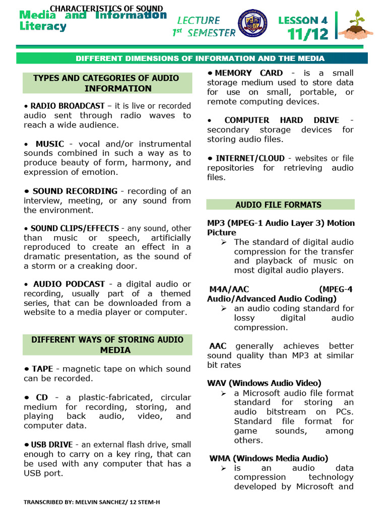 MIL LESSON Part 2 Haha | PDF | Digital Audio | Data Compression