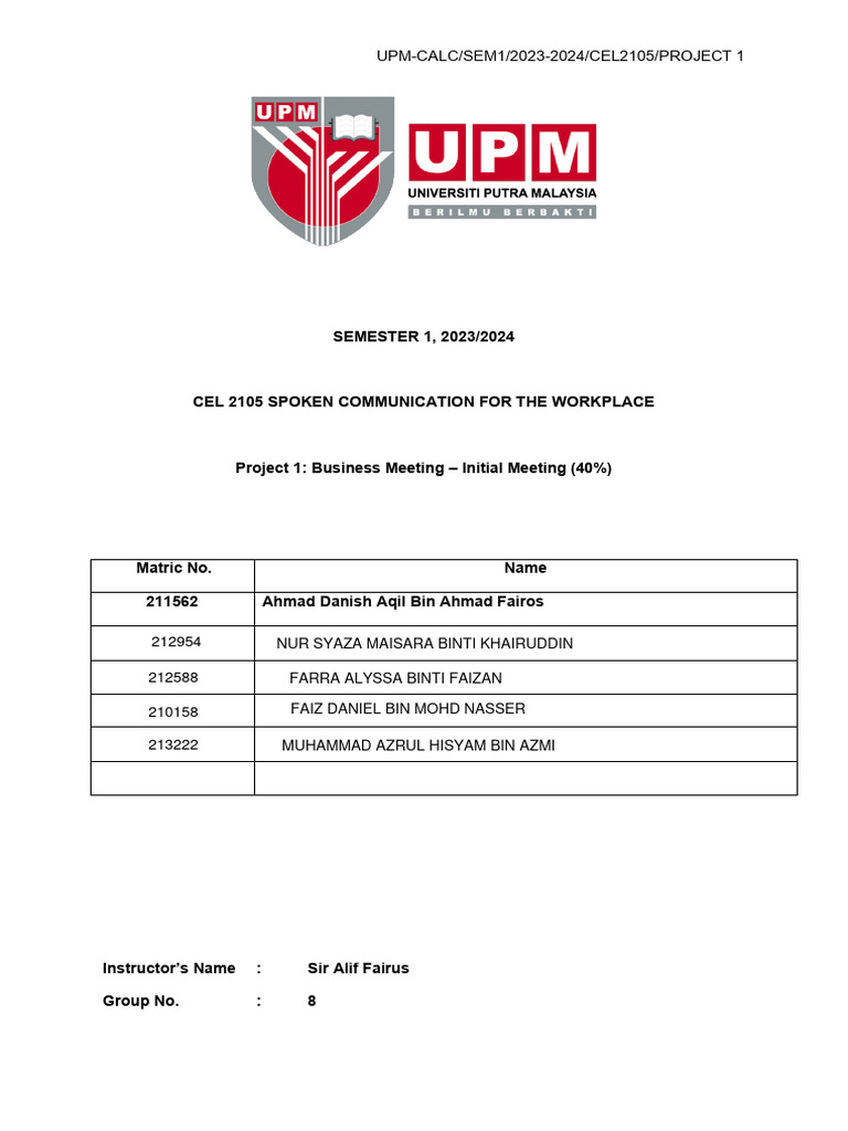 CEL2105 Project 1 - Submission Form (SEM 1-2023-2024) | PDF | Economies | Business