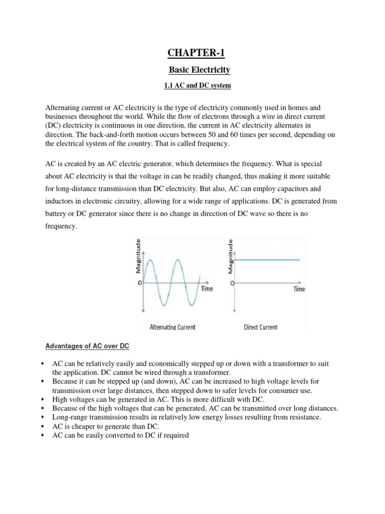 CHAPTER-1 | PDF | Ac Power | Alternating Current