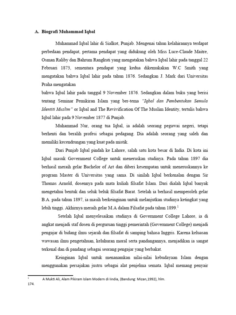 Biografi Muhammad Iqbal | PDF