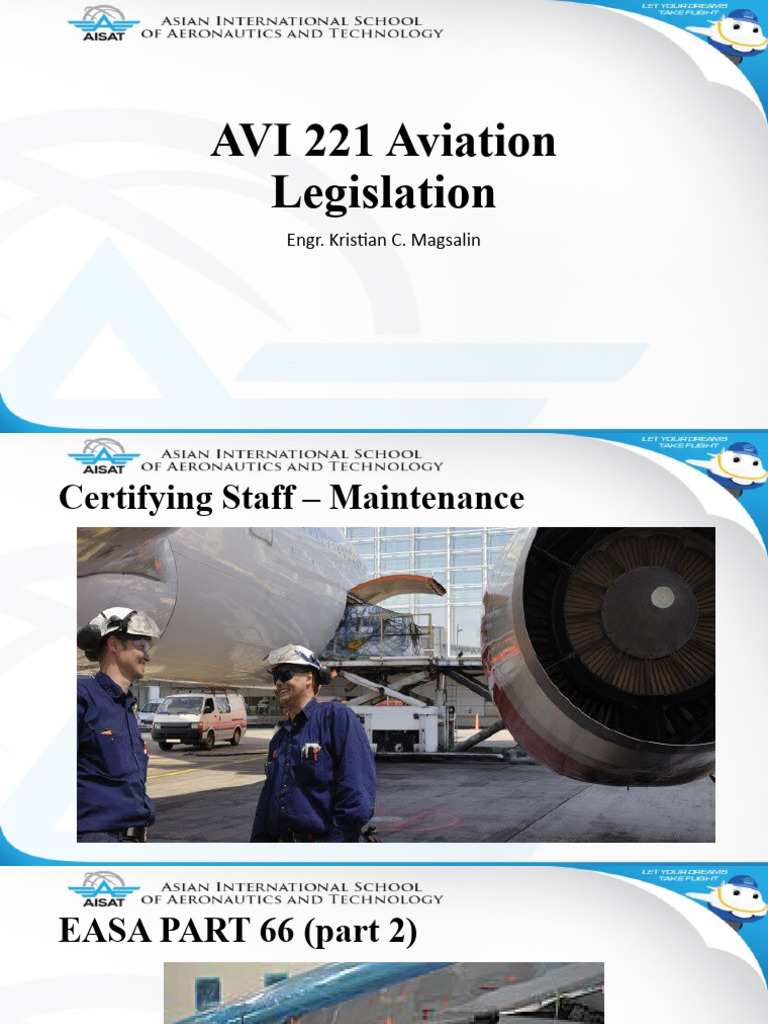 AVI 221 Lesson 6.1 EASA Part 66 Part 2 | PDF | License