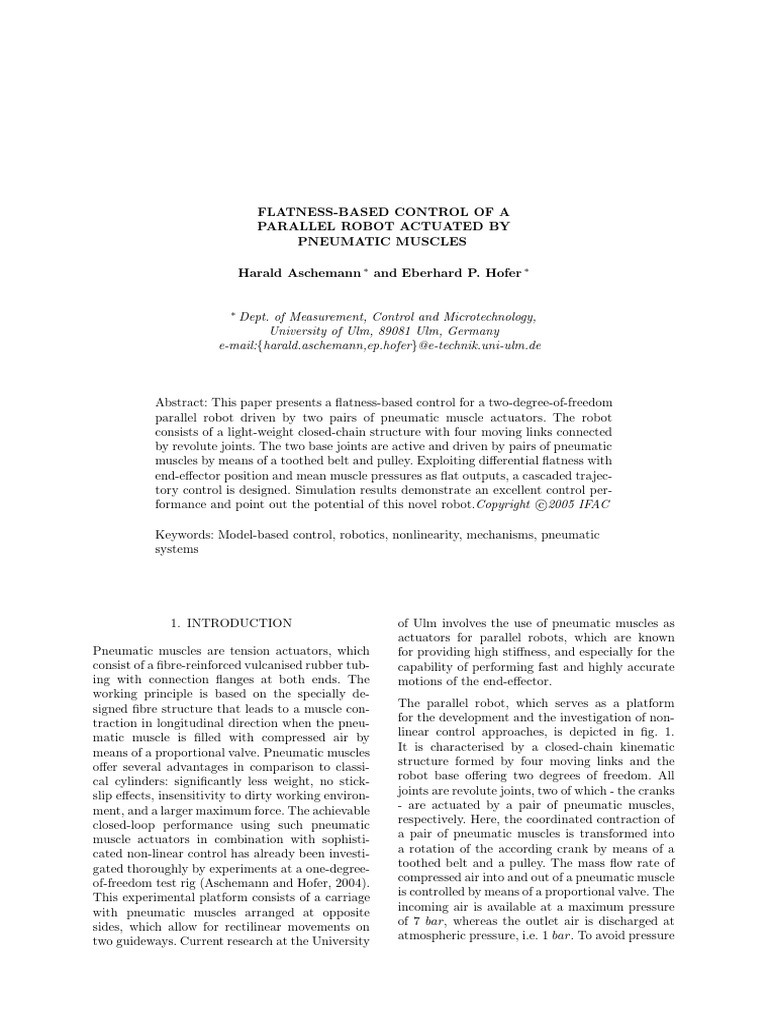 Flatness-Based Control | PDF | Force | Kinematics