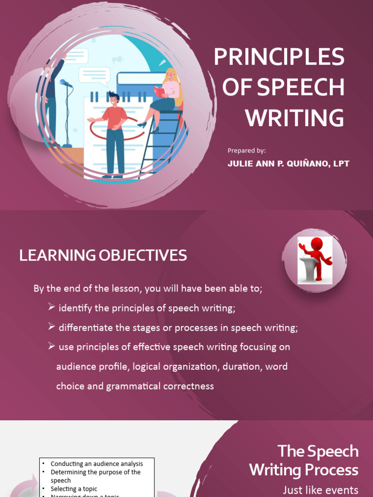 Principles of Speech Writing | PDF | Human Communication | Cognitive ...