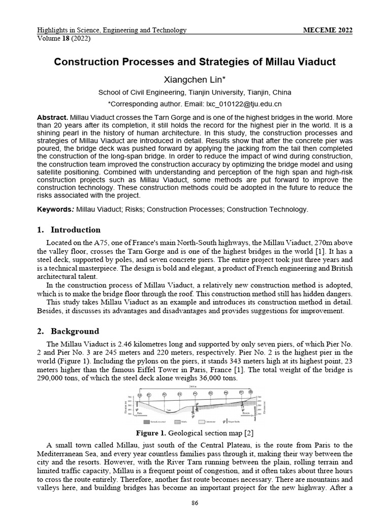 Construction Processes and Strategies of Millau Vi | PDF | Concrete | Bridge