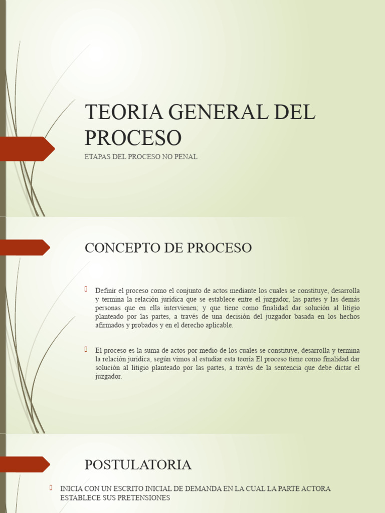 Teoria General Del Proceso | Descargar gratis PDF | Sentencia (ley) | Evidencia (ley)
