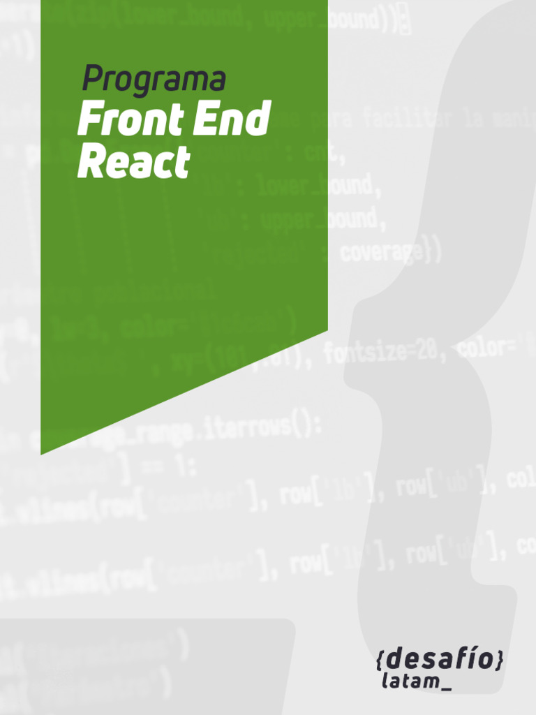 Front End React | PDF | Script Java | Red mundial Front End React | PDF | Script Java | Red mundial