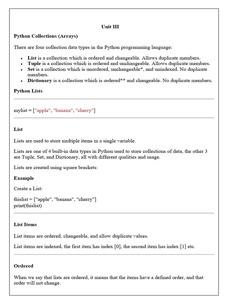 Python Unit 3 | PDF | Data Type | Boolean Data Type Python Unit 3 | PDF | Data Type | Boolean Data Type