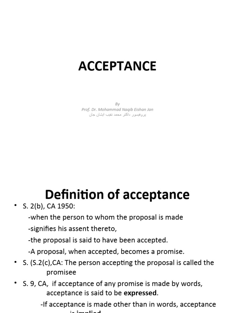 Acceptance | PDF