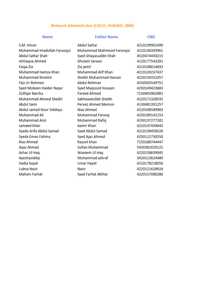 Network Administrator CISCO HUAWEI IBM | PDF