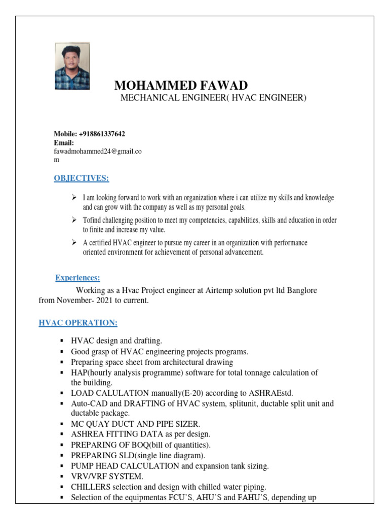 Md Fawad Resum Pdf Engineering Home Appliance