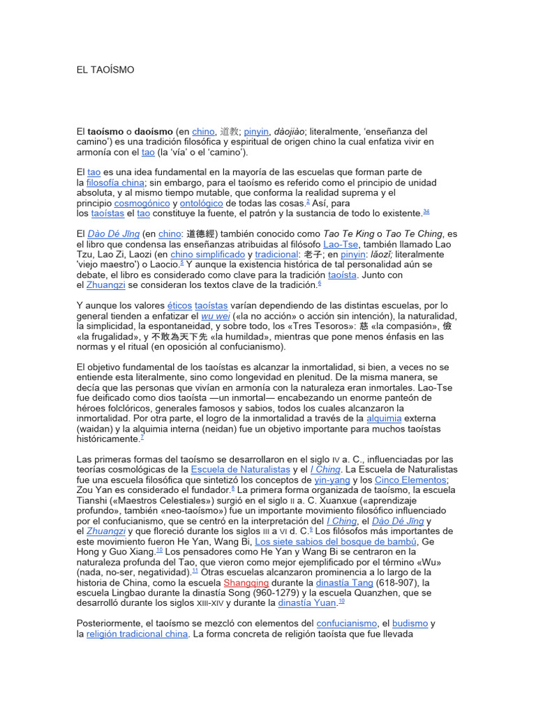 Introducción al Taoísmo: Filosofía y Práctica | PDF | Laozi | Filosofía ...