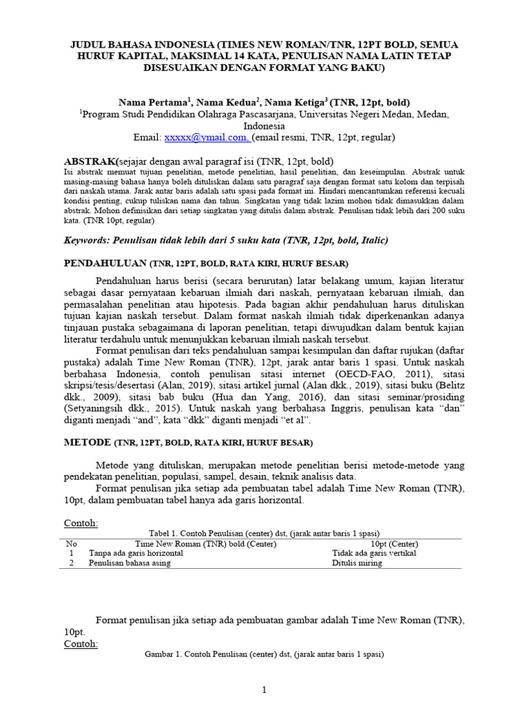 Format Penulisan Naskah Ilmiah TNR | PDF | Kajian Bahasa Asing