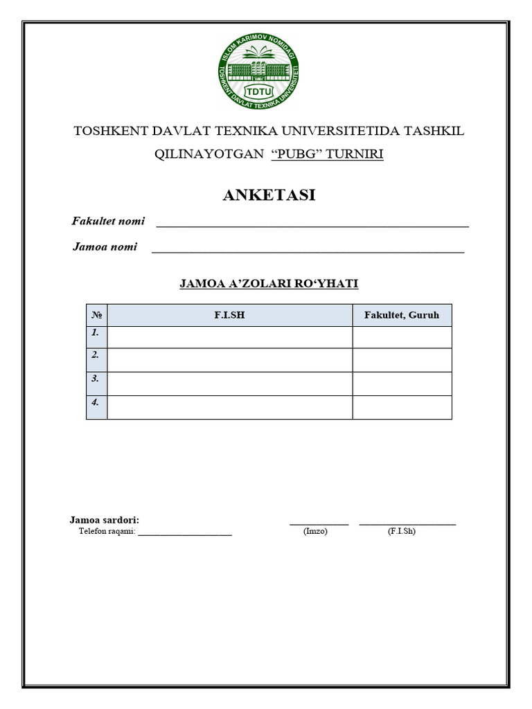 PUBG Anketa | PDF