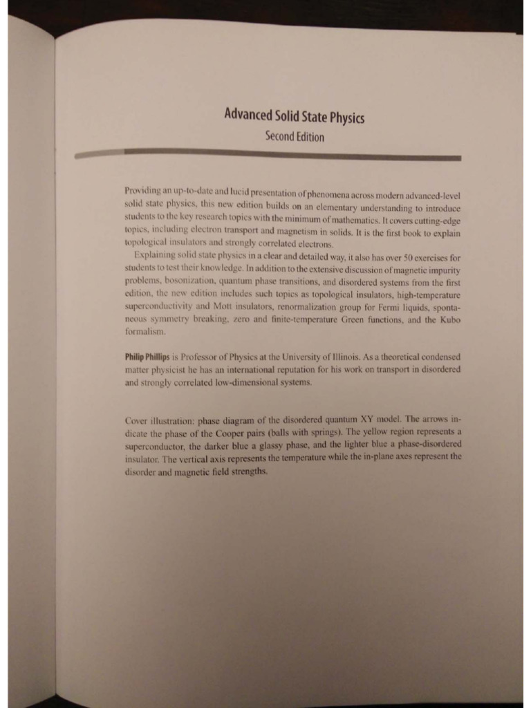 Advanced Solid State Physics by Philip Phillips | PDF