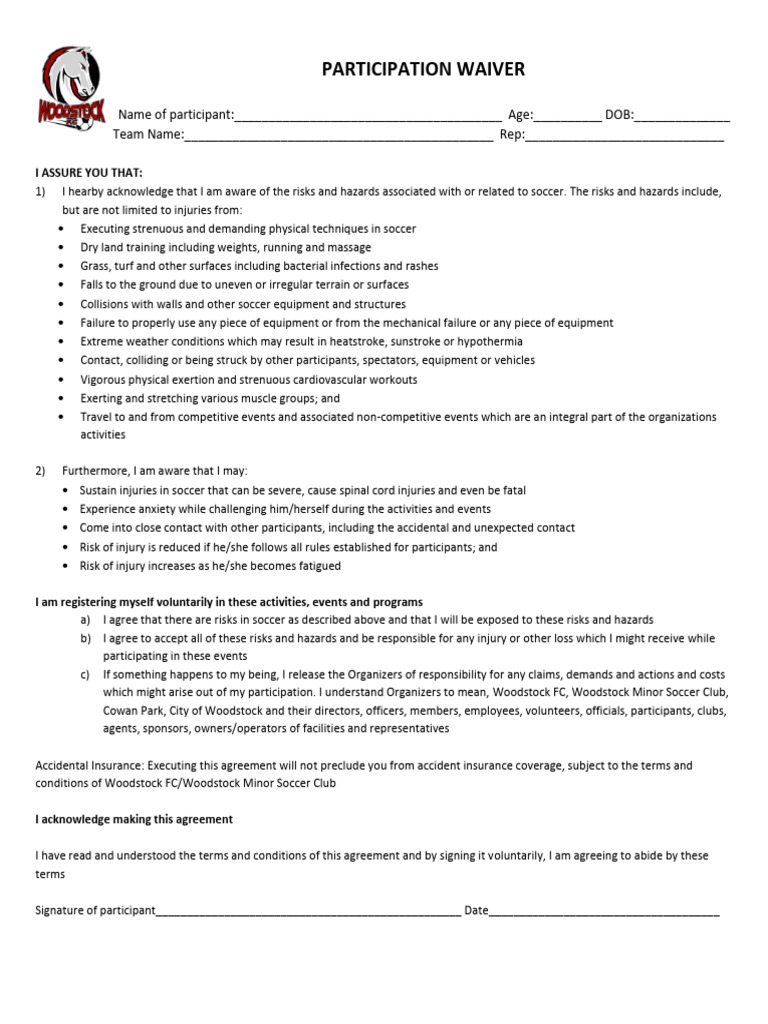 Participation Waiver | PDF