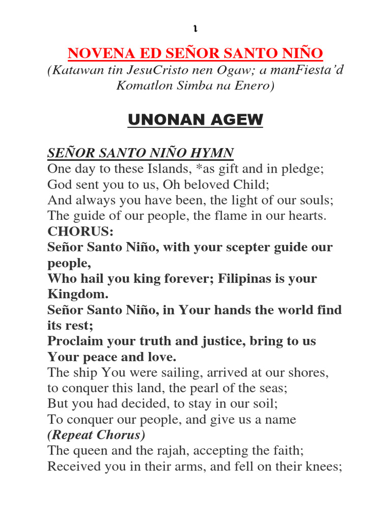 Novena Ed Señor Santo Niño2 | PDF | Prayer | Christian Mysticism