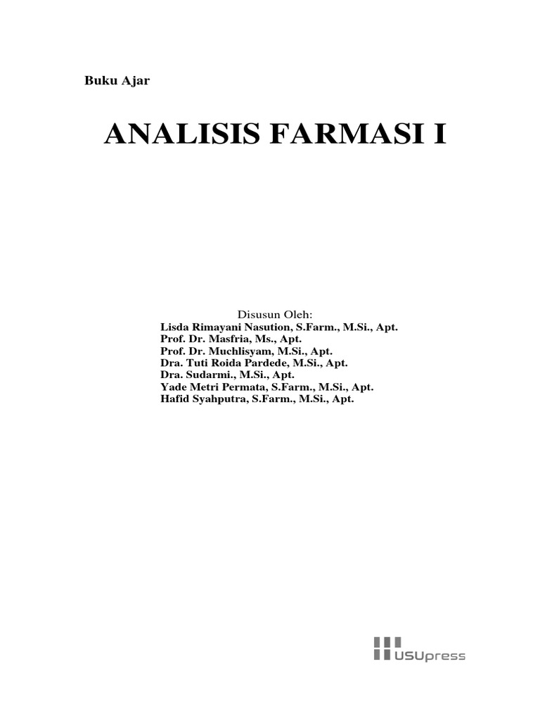 Analisis Farmasi 1 1 | PDF | Sains & Matematika | Teknologi & Rekayasa
