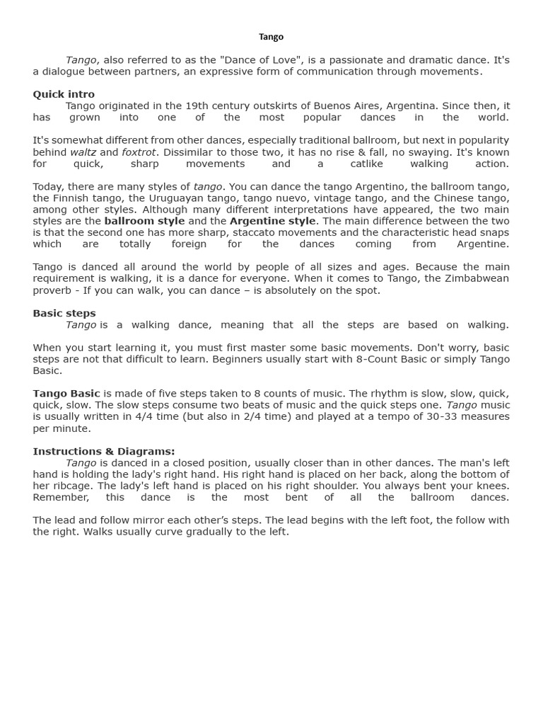 Tango | PDF