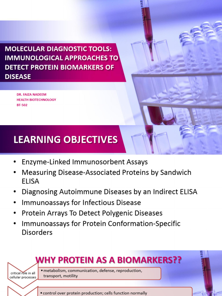 8 Molecular Diagnostic Tools (Protein Biomarkers) | PDF