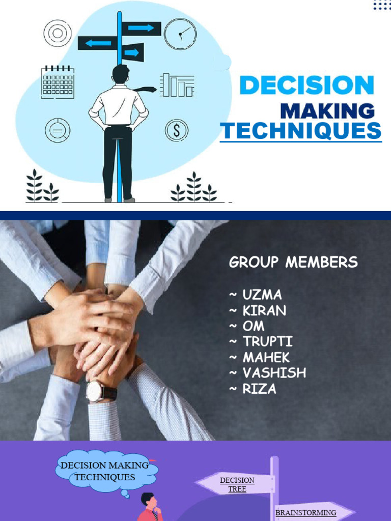 Decision Making Technique - PPTX 2.Pptx3.Pptx4.Pptx4231 | PDF | Brainstorming | Decision Making