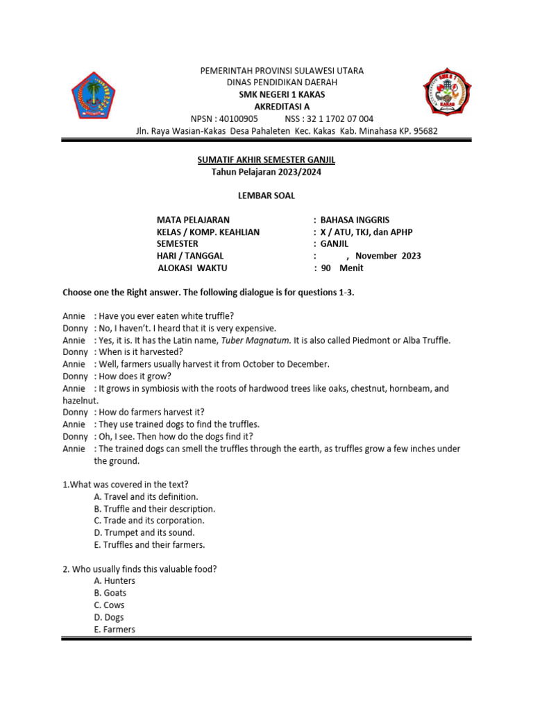 Bahasa Inggris X Atu, TKJ, Aphp | PDF | Relief | Indian Religions