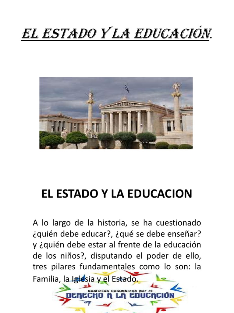 El Estado Y La Educación Pdf Estado Política Ideologías