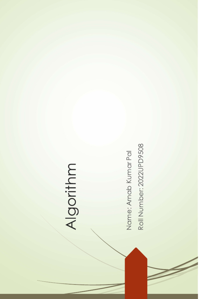 ALgorithm Basics (2022UPD9508) | PDF