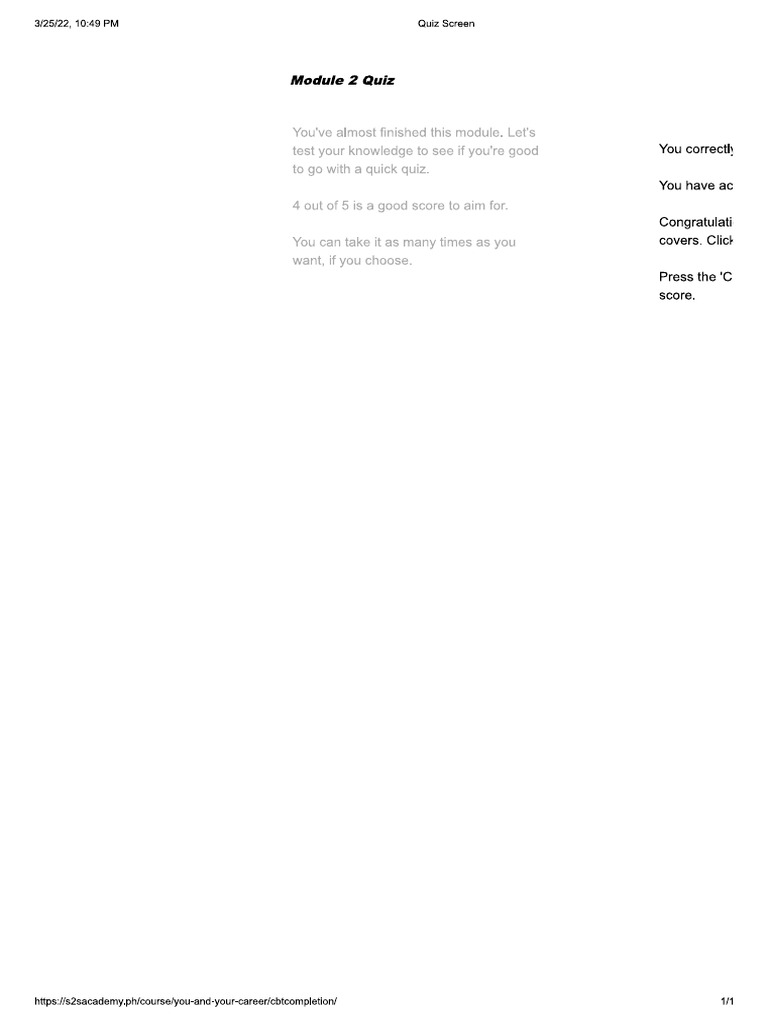 Module 2 Final Quiz | PDF