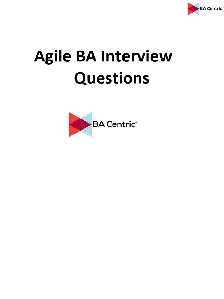 Agile BA Interview Questions | PDF | Scrum (Software Development) | Agile Software Development