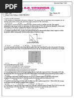 Icse Class 9 Physics Sample Paper 2025 | PDF | Acceleration | Velocity